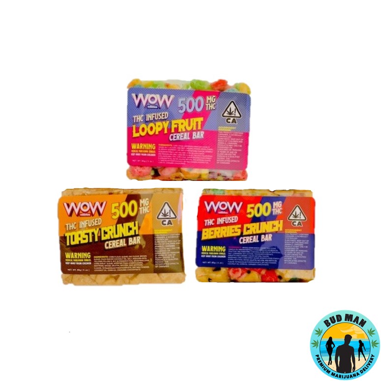 Loud WOW Edibles Cereal Bars (500mg THC – 3 options): Bud Man Orange ...