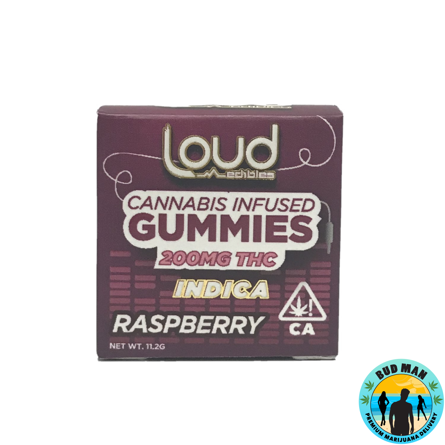 Raspberry Gummies – Loud Edibles (200mg THC) | Bud Man Orange County