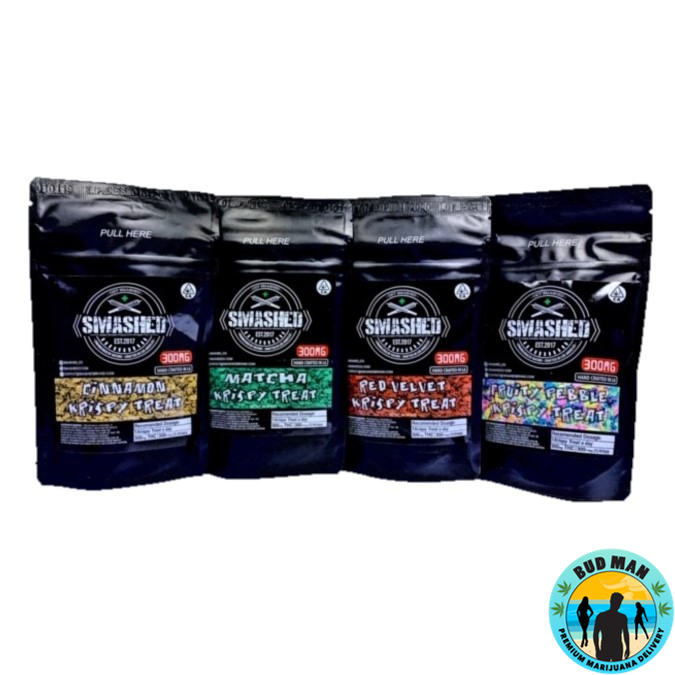 Smashed Krispy Treats (300mg THC – 4 options): Bud Man Orange County ...