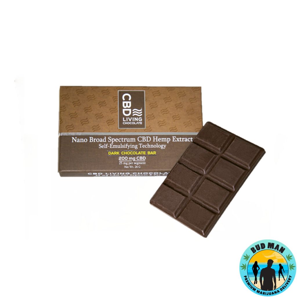 CBD Living Chocolate Bar (200mg CBD – 2 options): Bud Man Orange County ...