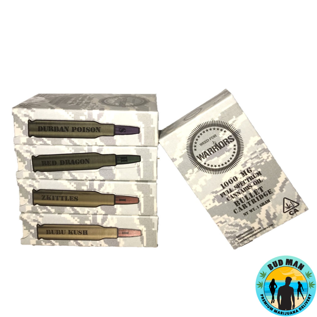 Warriors Bullet Vape Cartridge (1 gram – 12 options): Bud Man Orange ...