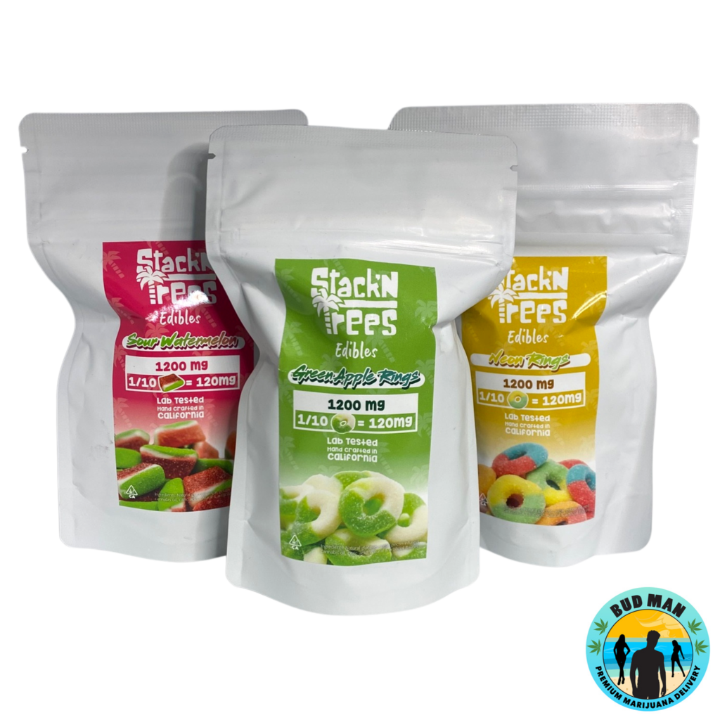 Stack N Trees Gummies (1,200mg THC – 15 options): Bud Man Orange County ...