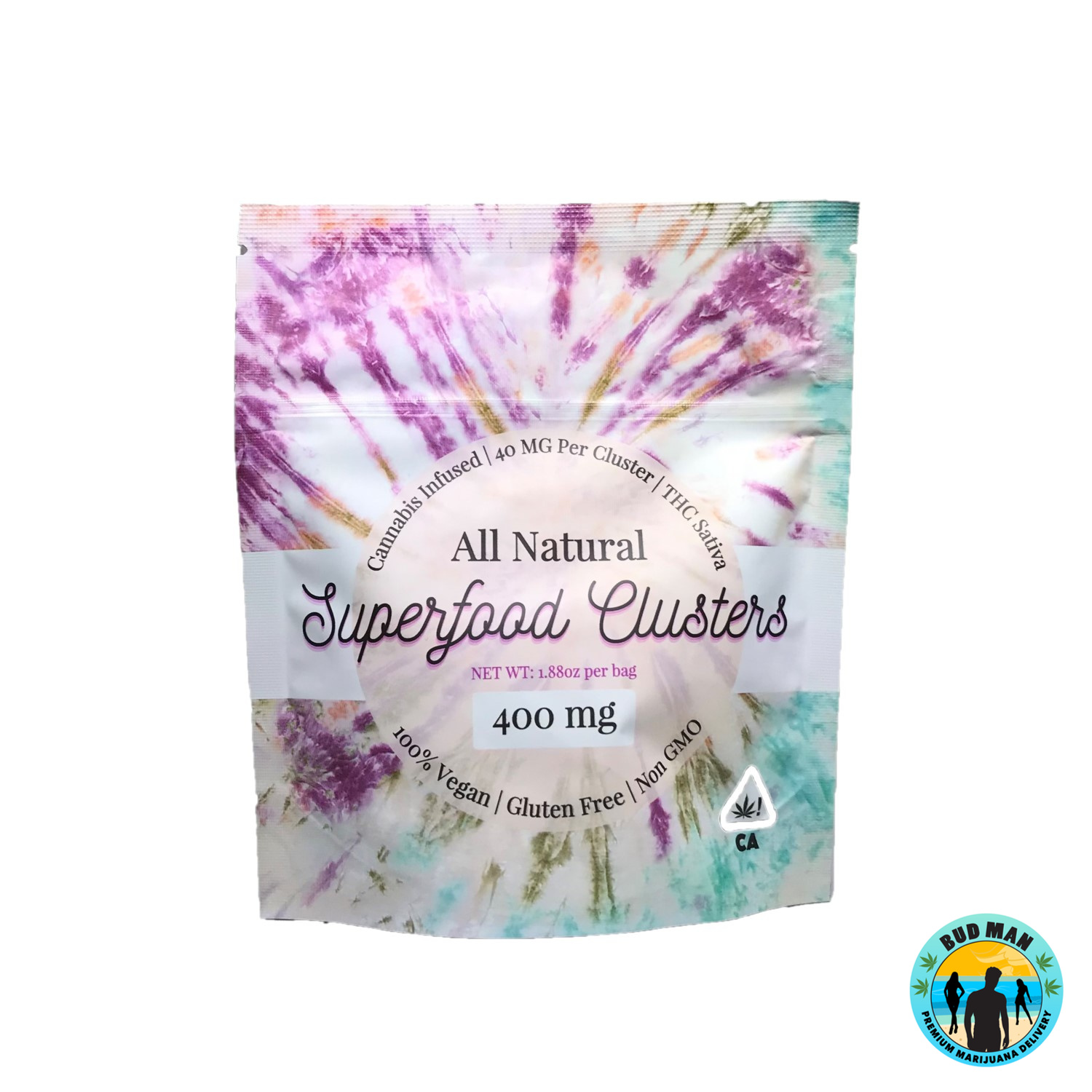All Natural Superfood Clusters (400mg THC): Bud Man Orange County ...