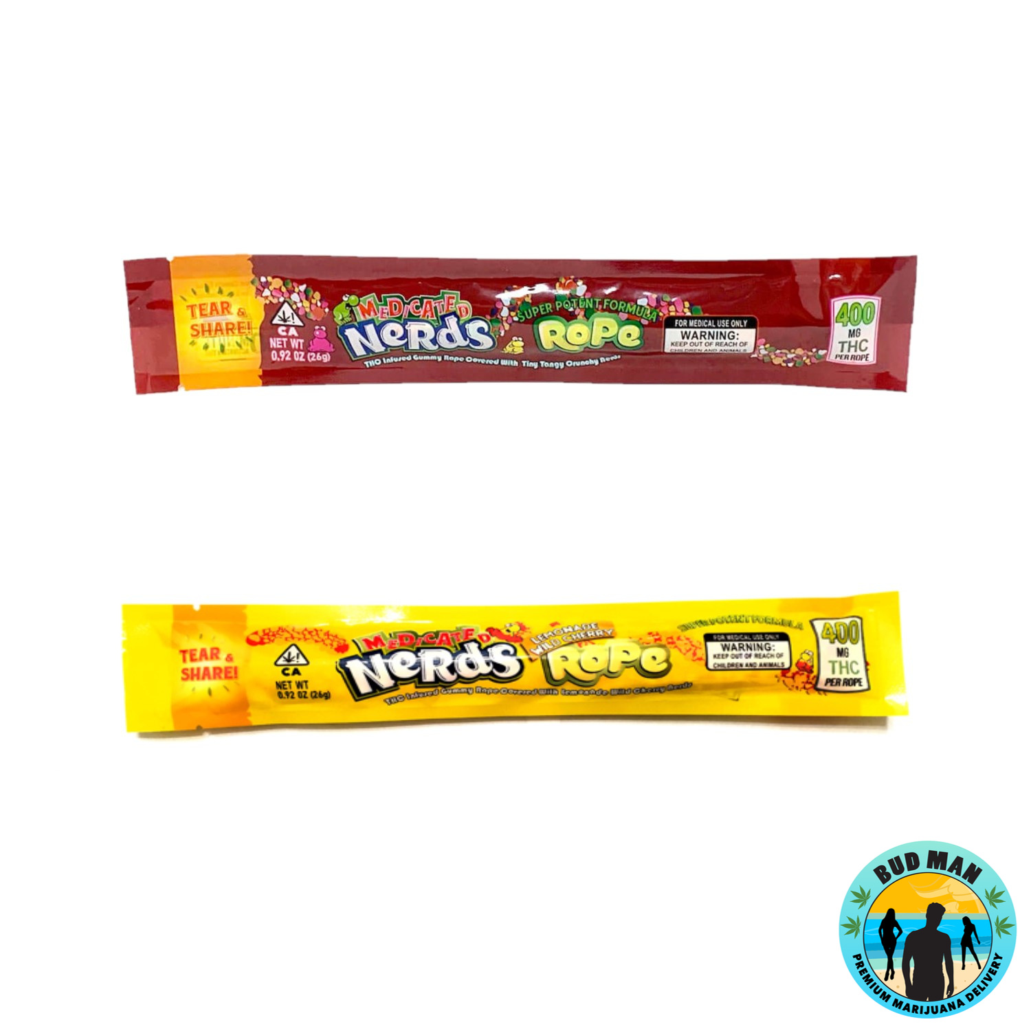 Medicated Rope Gummies (400mg THC – 2 options): Bud Man Orange County ...