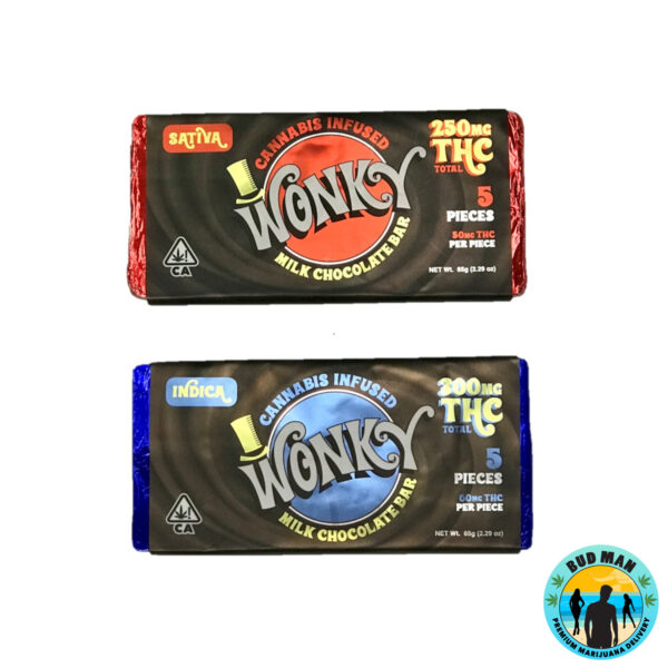 Wonky Cannabis Infused Milk Chocolate Bars (2 options): Bud Man Orange ...