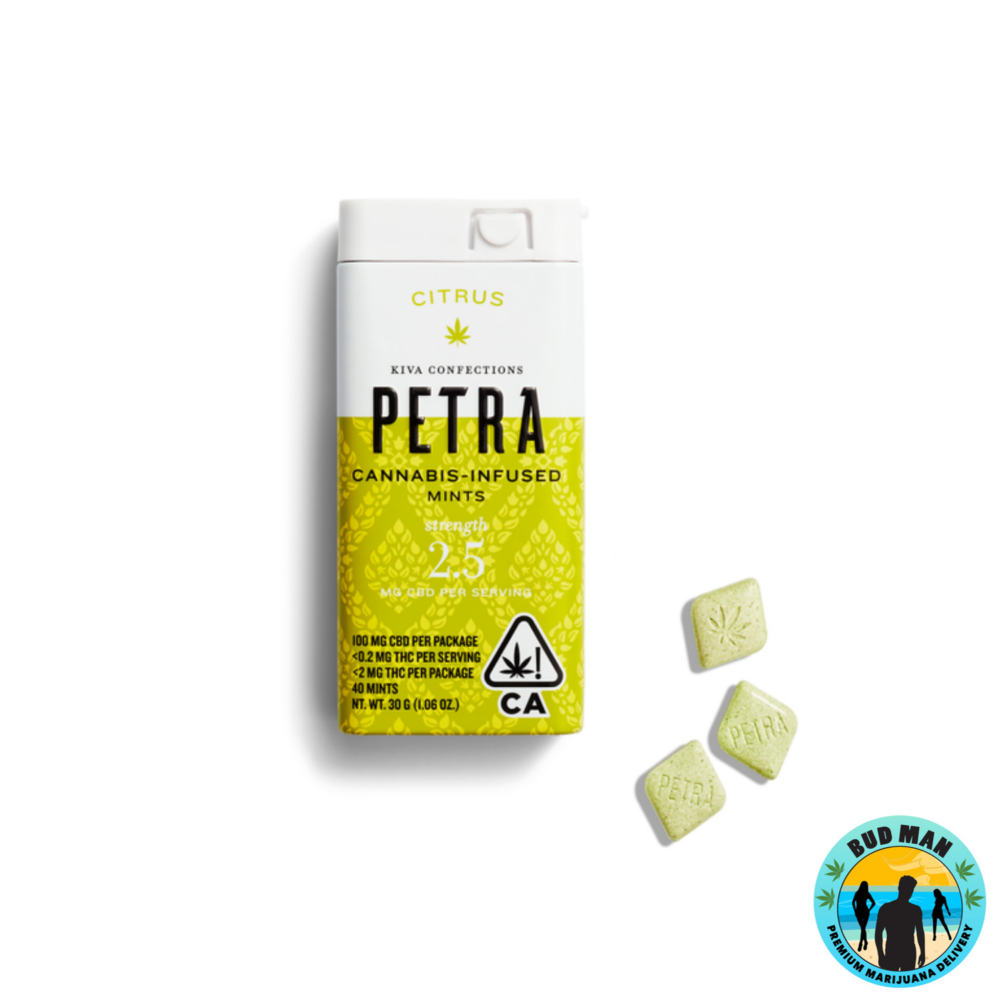 Kiva Petra CBD Mints – Citrus (100mg CBD) | Bud Man Orange County ...