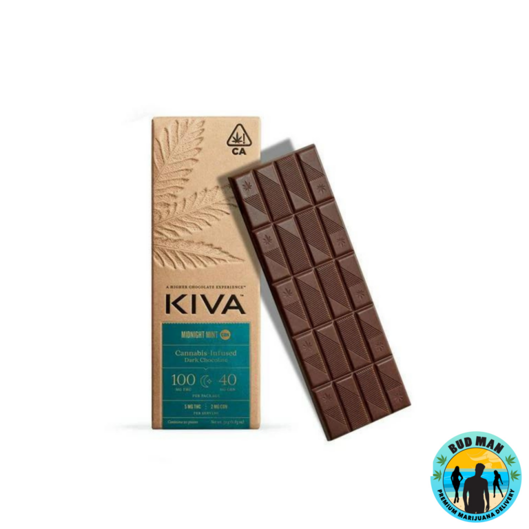 Kiva Chocolate Bar – Midnight Mint (100mg THC- 40mg CBN): Bud Man ...